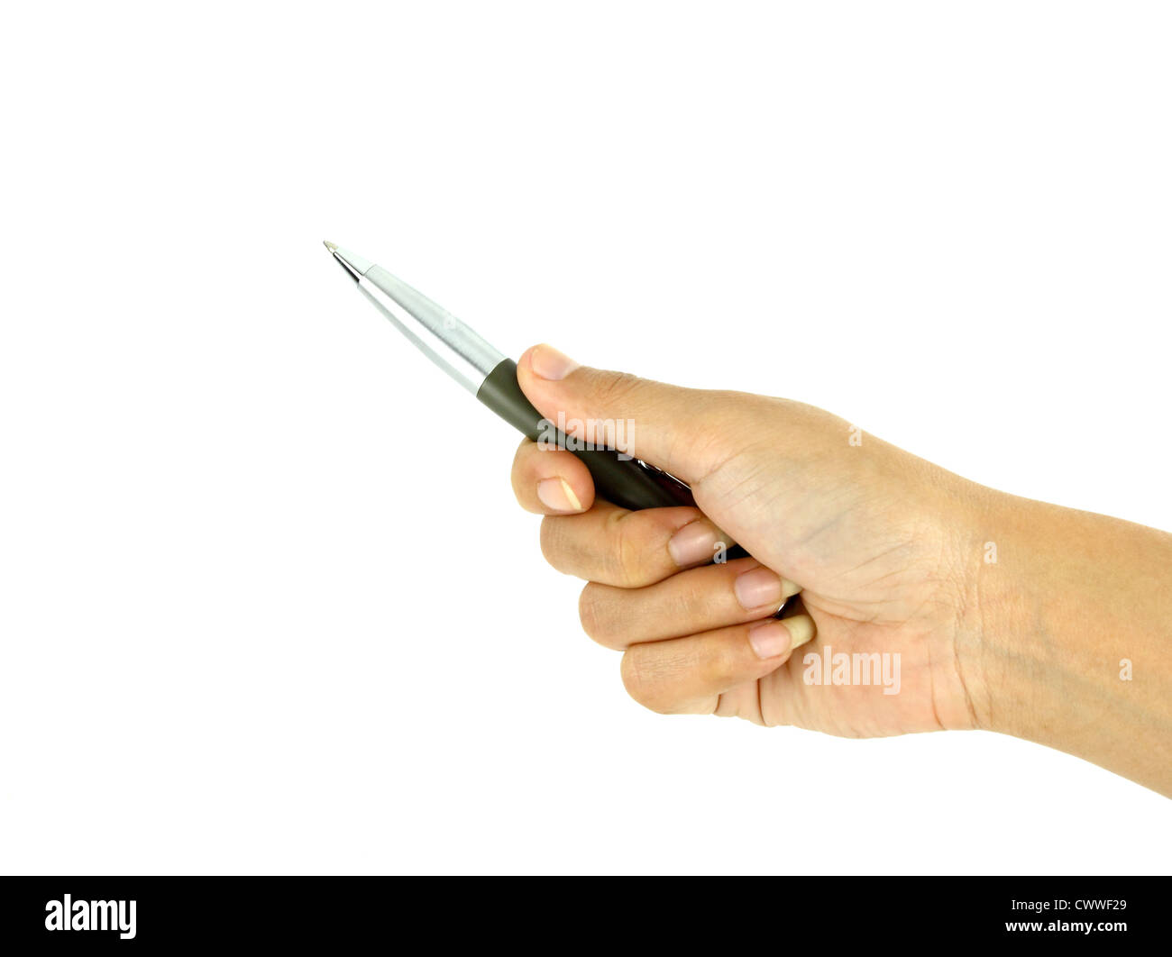 Hand hold a pen. Isolated. pointer Stock Photo - Alamy