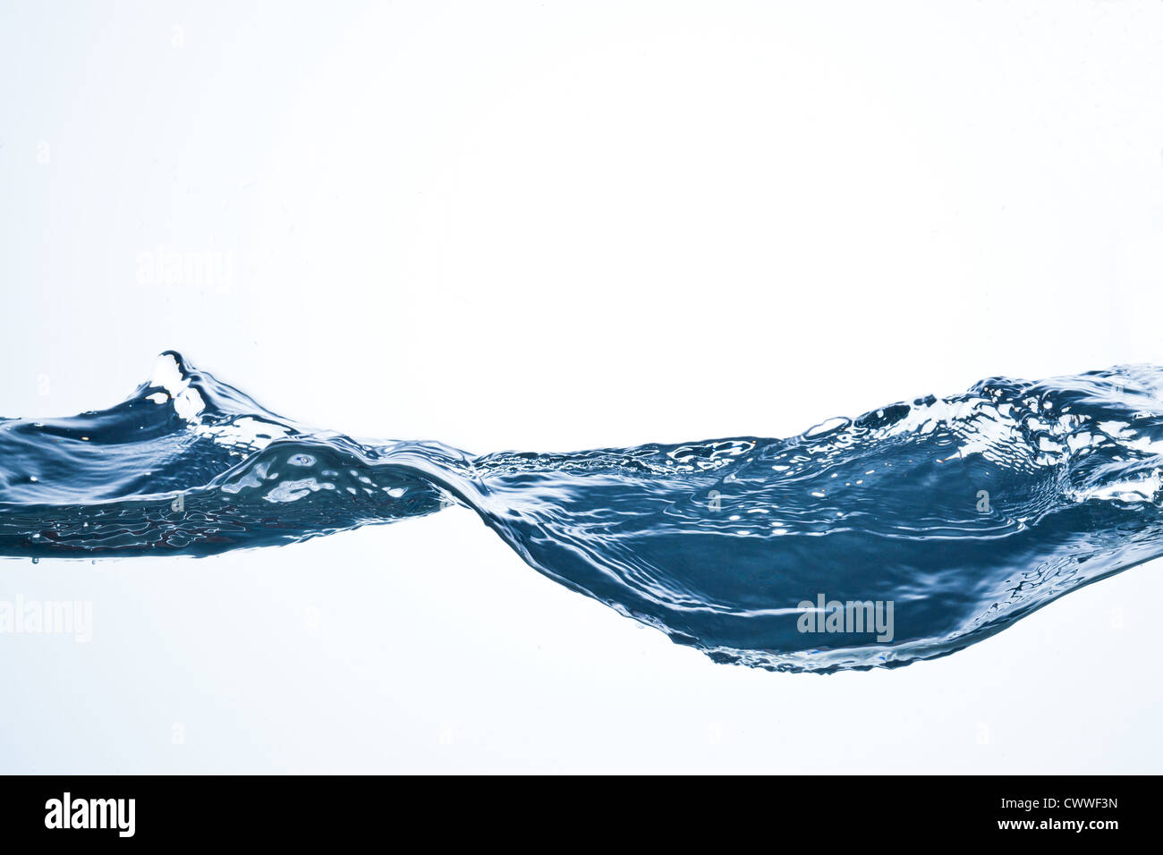 clear pure water wave with splash Stock Photo - Alamy
