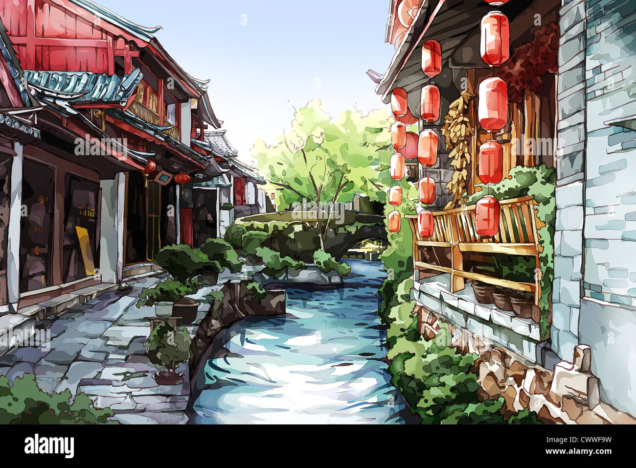 Old Chinese town--Lijiang Stock Photo - Alamy
