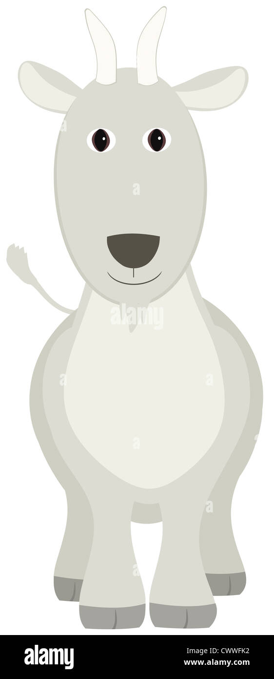 illustration of a grey goat Stock Photo - Alamy