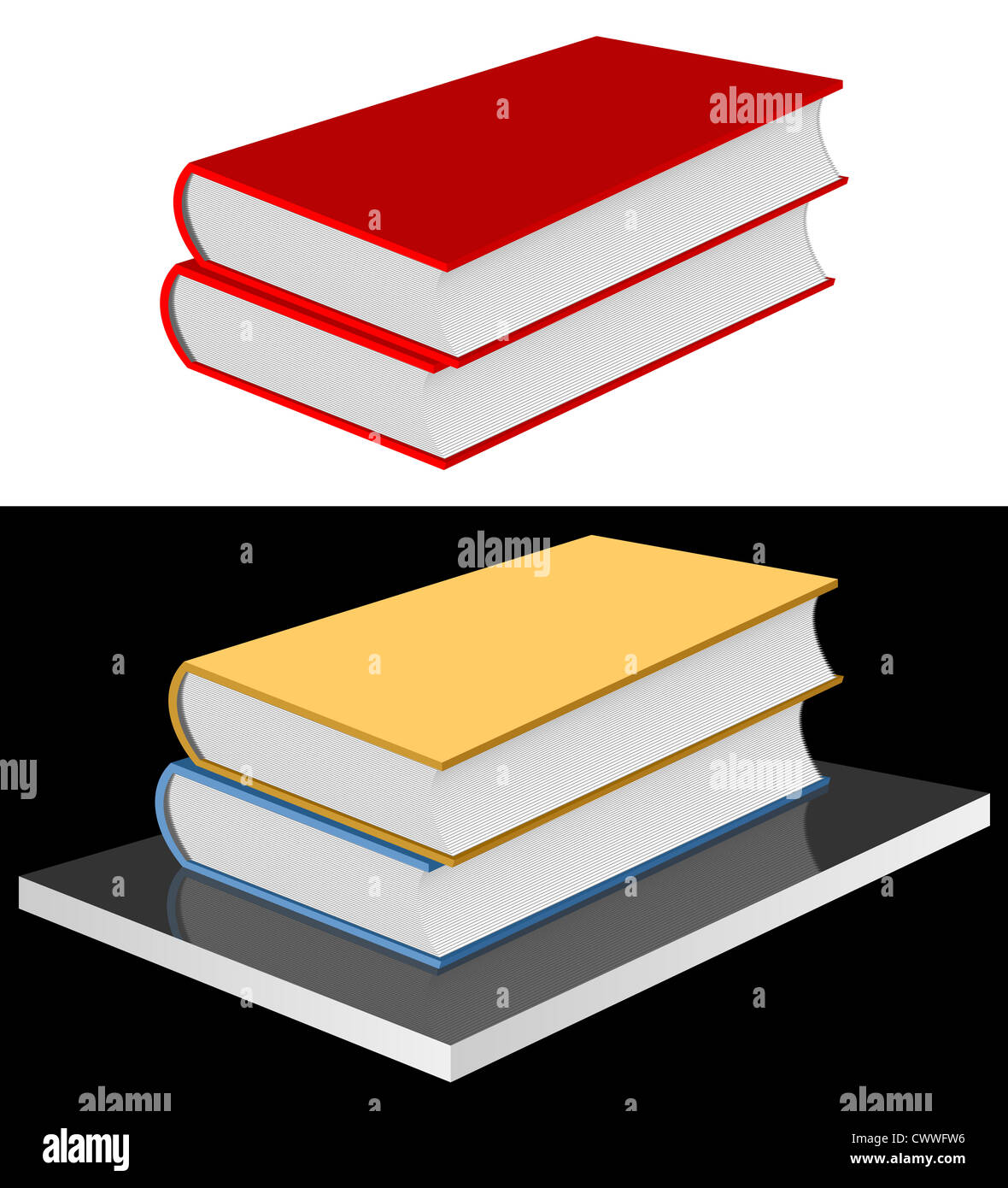 Books on the shelf Stock Photo - Alamy