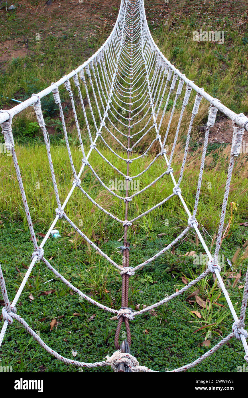 the white rope bridge Stock Photo - Alamy