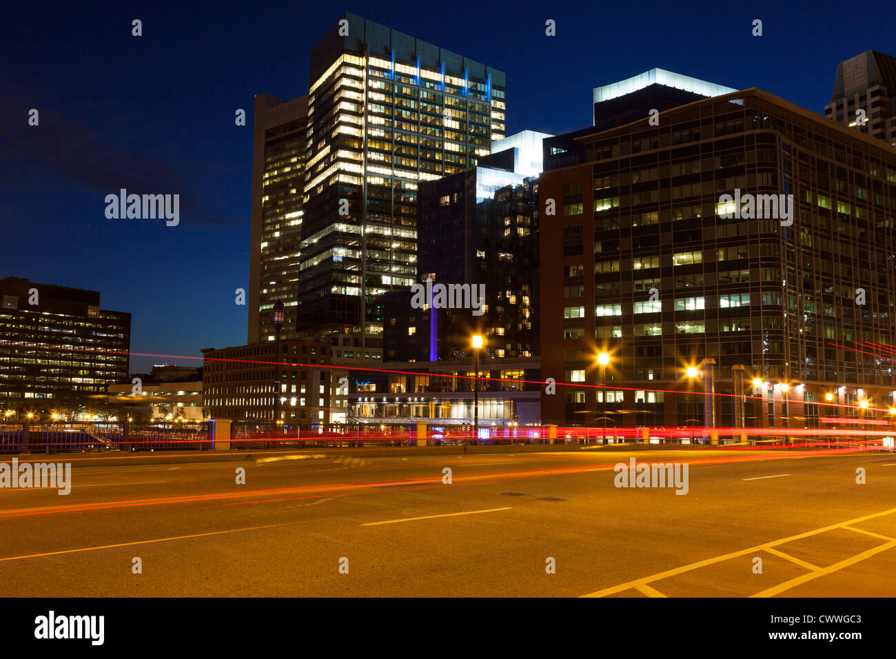Boston night prudential tower hi-res stock photography and images - Alamy