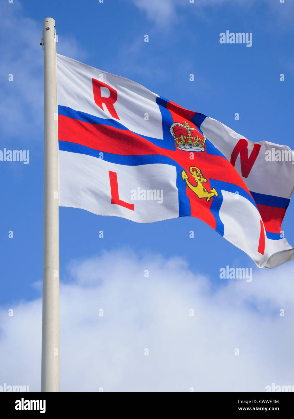 Royal National Lifeboat Institution flag Stock Photo - Alamy