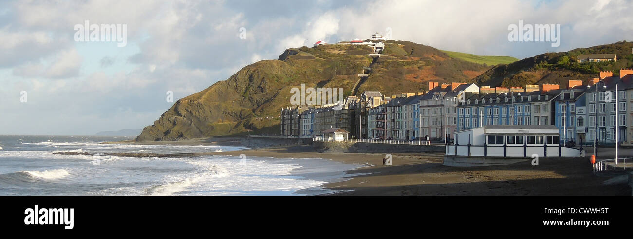 Aberystwyth Seafront Panorama Stock Photo - Alamy