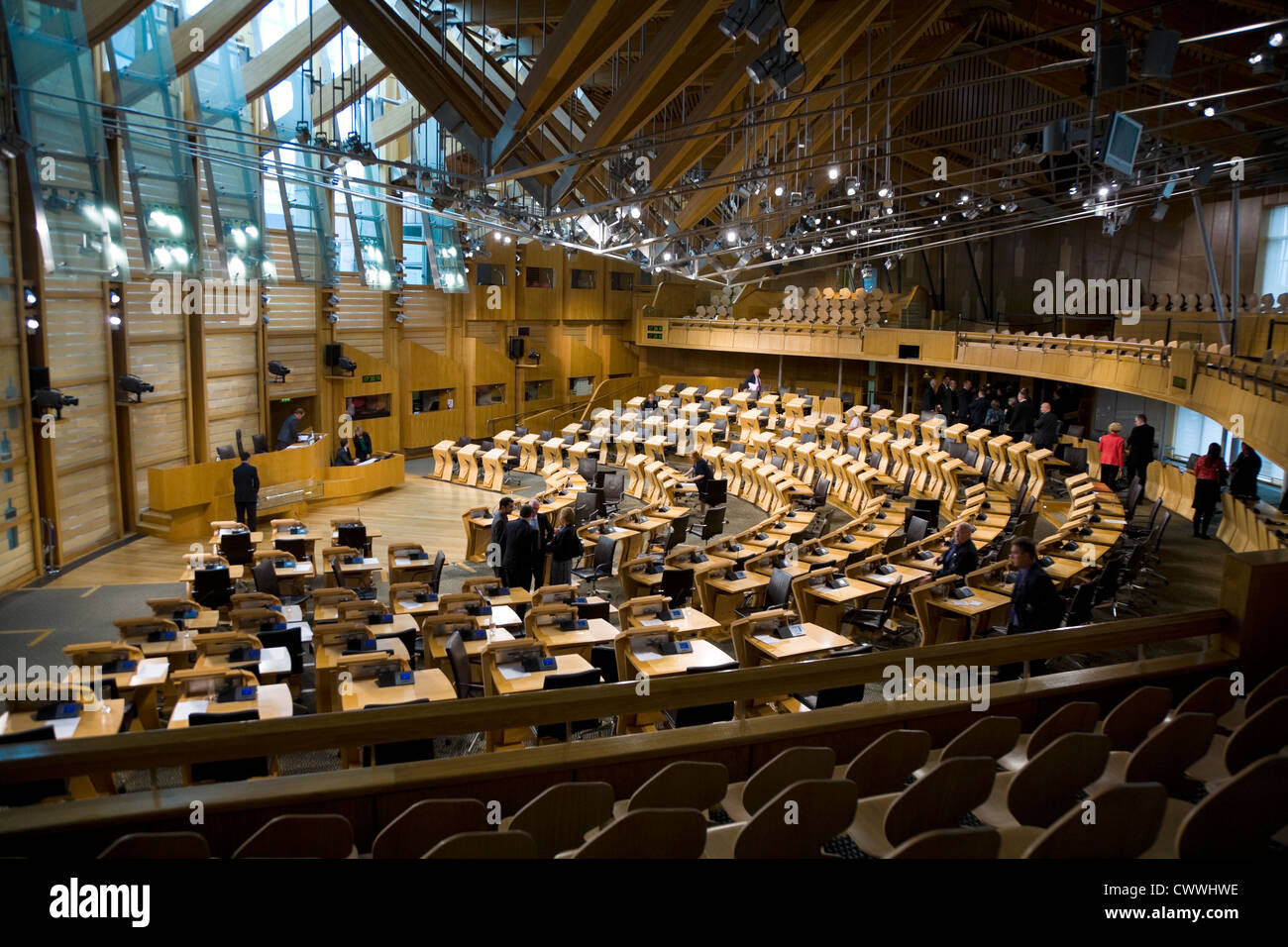 Scottish Parliament Debating chamber in Edinburgh. Scotland. UK Stock ...