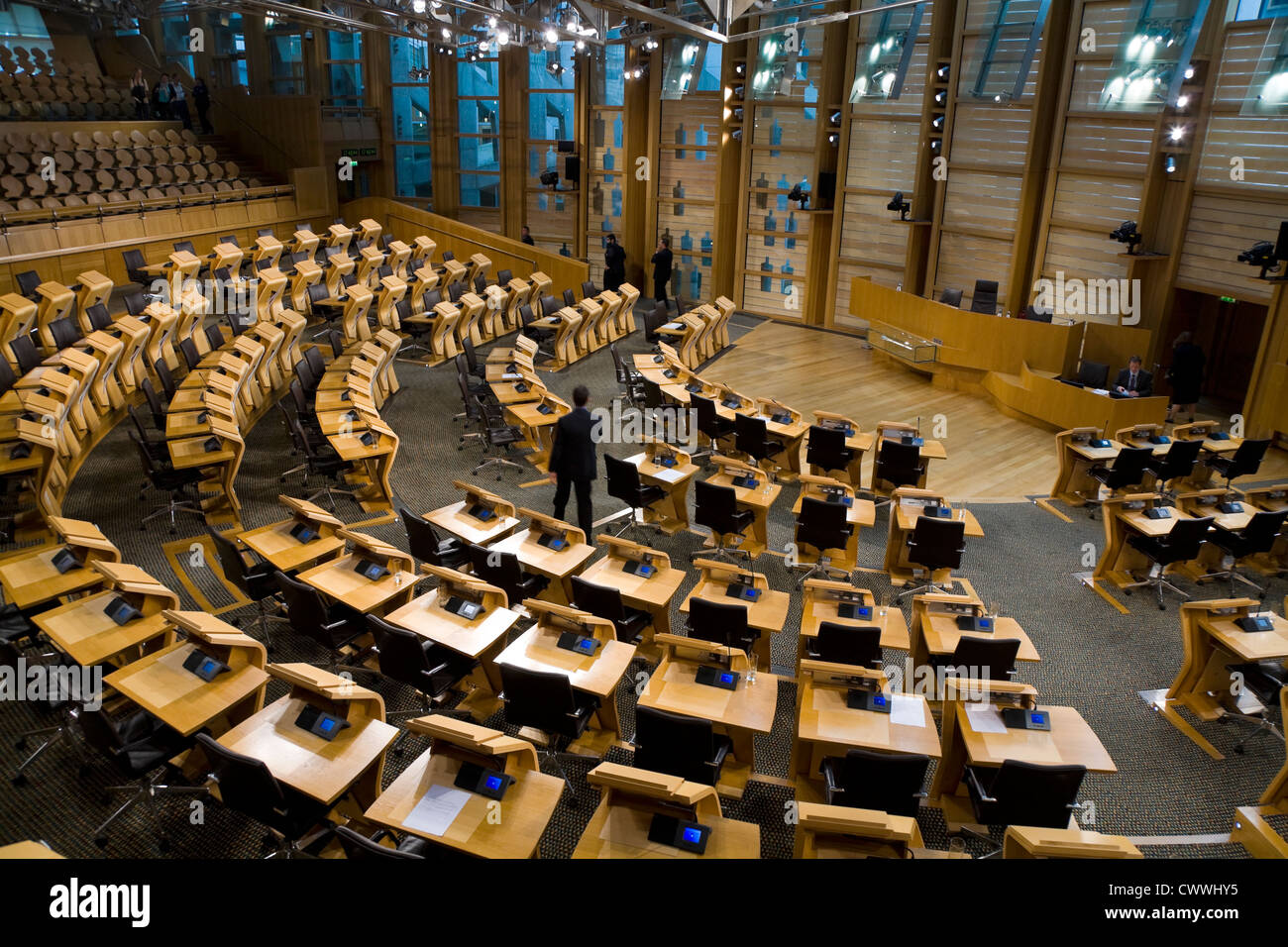 Scottish Parliament Debating chamber in Edinburgh. Scotland. UK Stock ...
