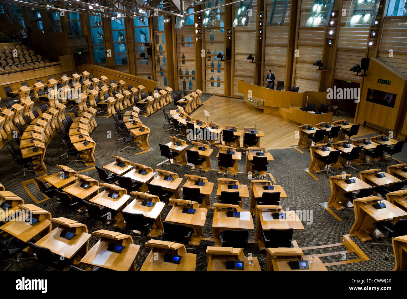 Scottish Parliament Debating chamber in Edinburgh. Scotland. UK Stock ...