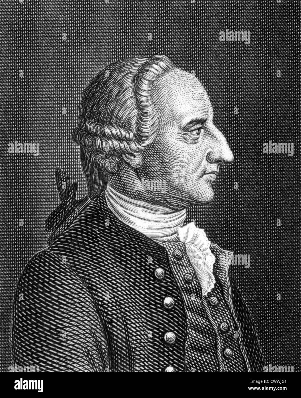 Abraham Gotthelf Kastner (1819-1800) on engraving from 1859. German ...