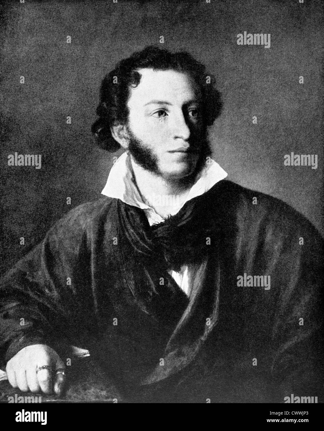 Portrait of poet alexander pushkin Black and White Stock Photos & Images - Alamy