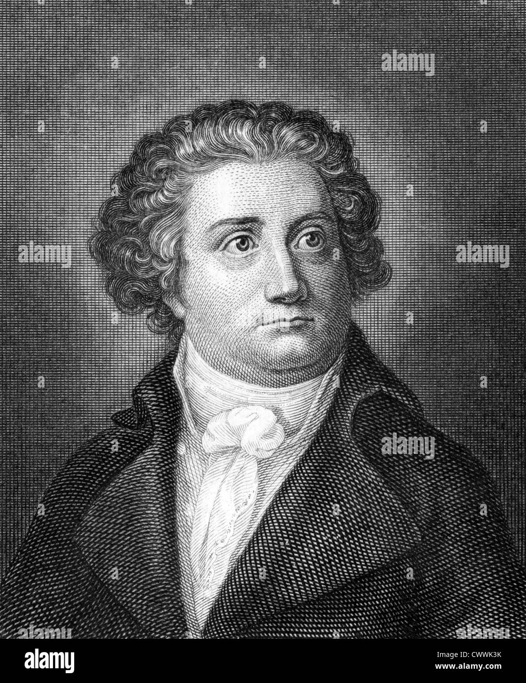 August Wilhelm Iffland (1759-1814) on engraving from 1859. German actor ...