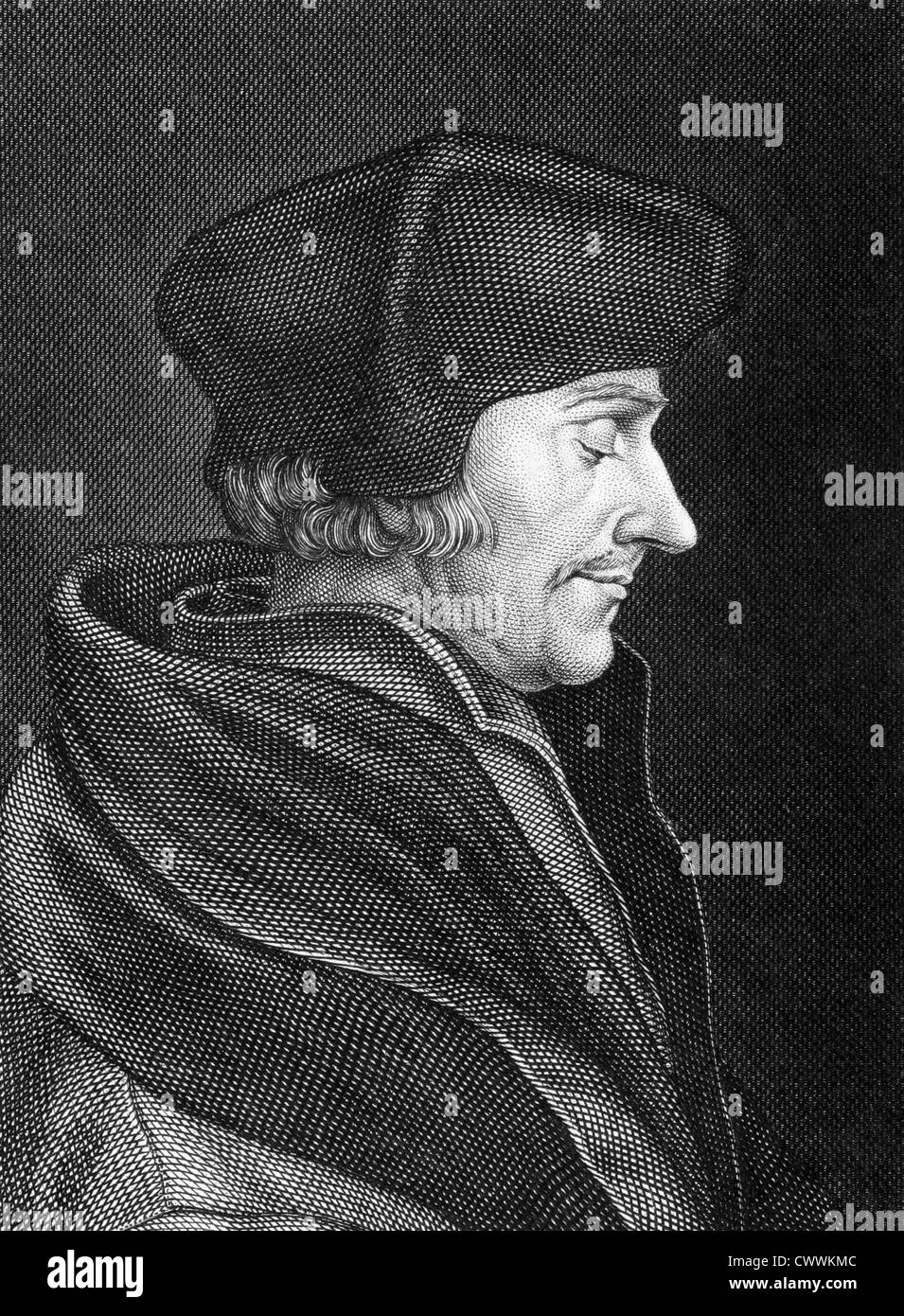Desiderius Erasmus (1466-1536) on engraving from 1859. Dutch ...
