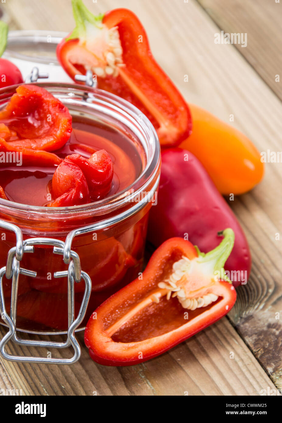 Pickled paprikas in glass hi-res stock photography and images - Alamy