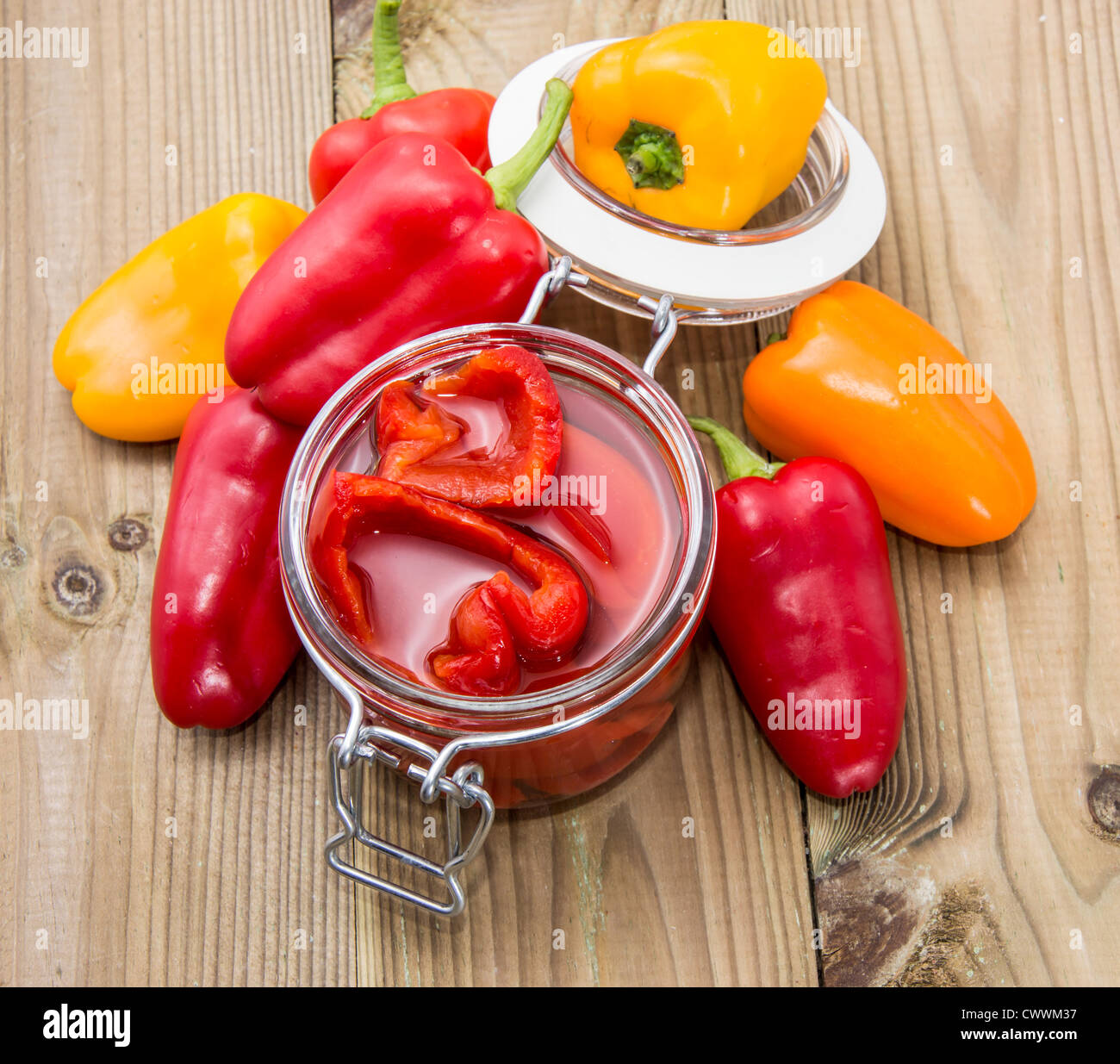 Pickled paprikas in glass hi-res stock photography and images - Alamy