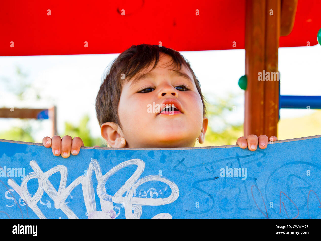 baby playing in a playground Stock Photo - Alamy