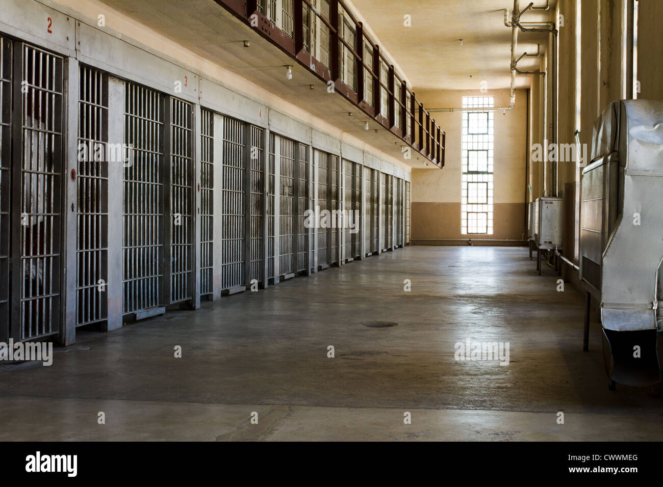 Old prison showing that is a little worn down Stock Photo - Alamy