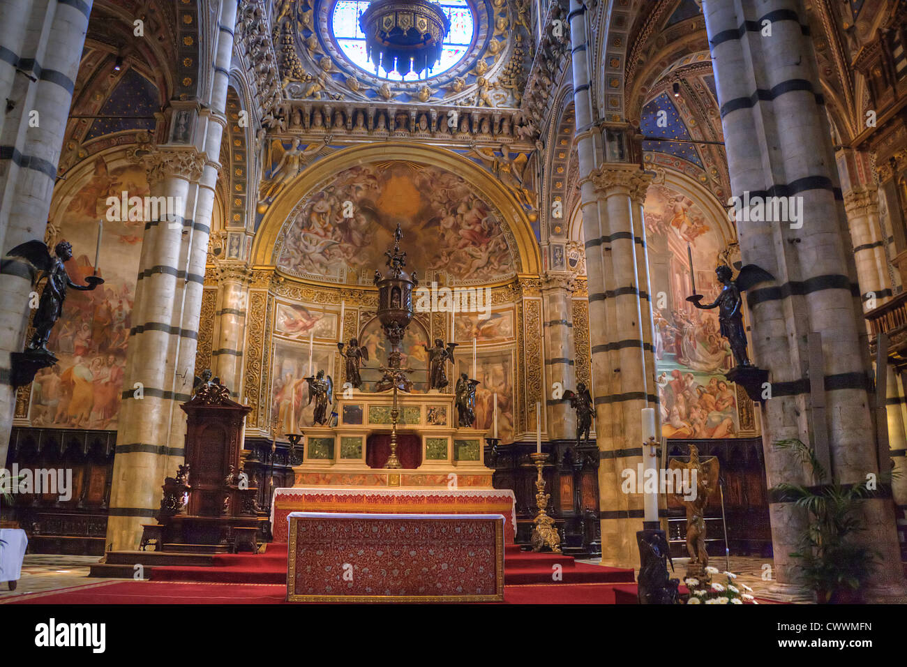 Indoor interior of cathedral Duomo on Miracoli Square of Miracles in ...