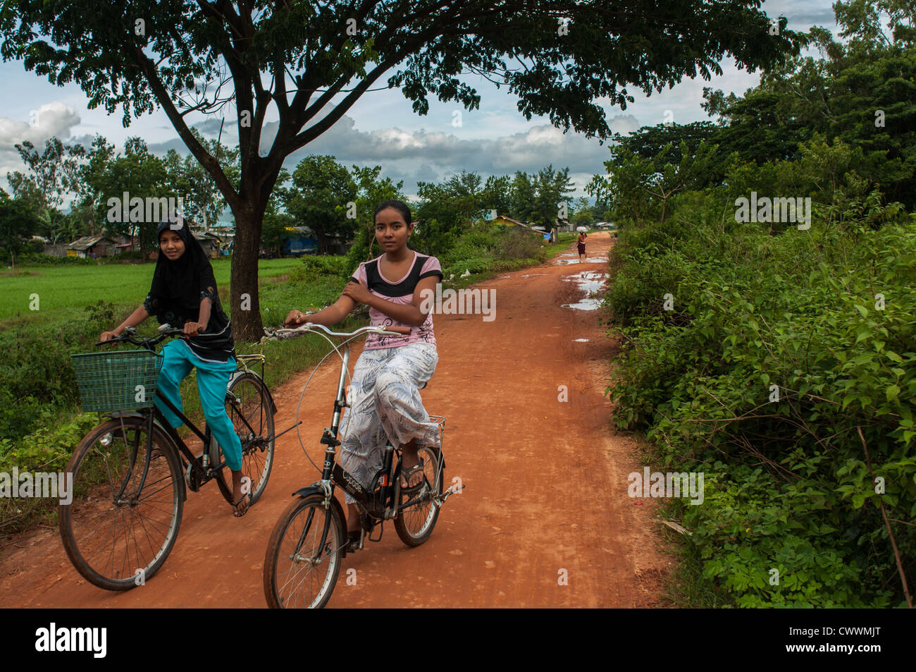 Mae Sot, close to the Burma border in Northern Thailand. Many Burmese ...