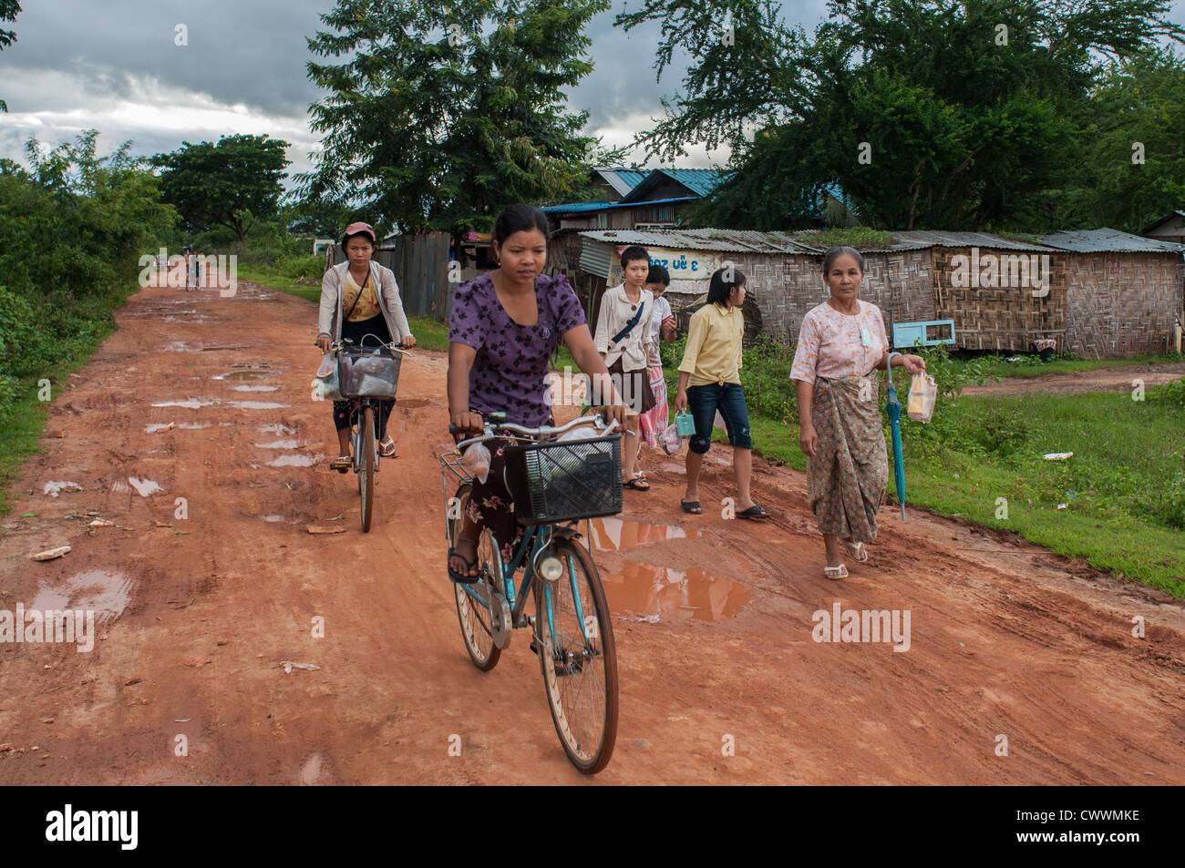 Mae Sot, close to the Burma border in Northern Thailand. Many Burmese ...