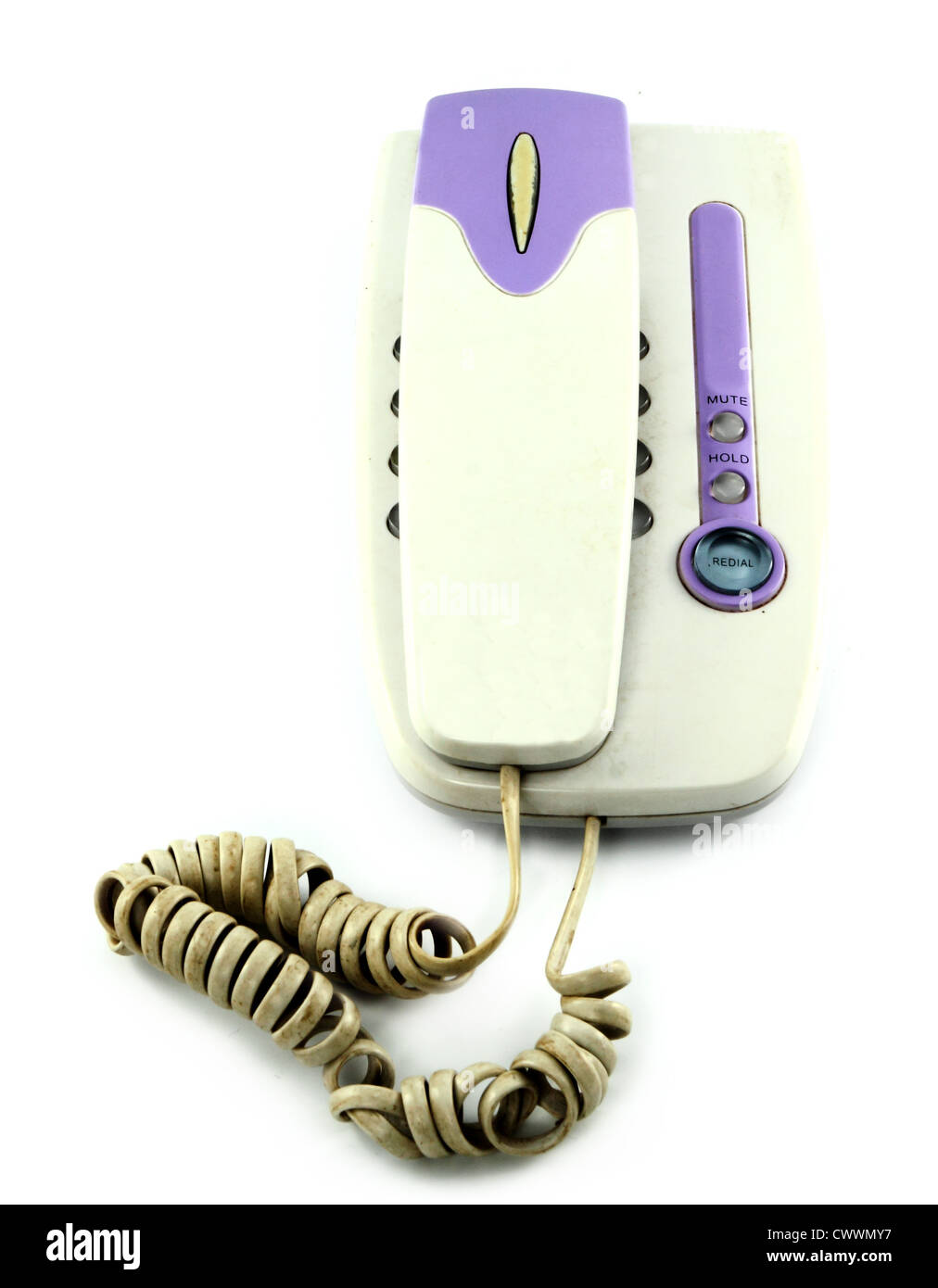 Old fashion phone isolated on white background Stock Photo - Alamy