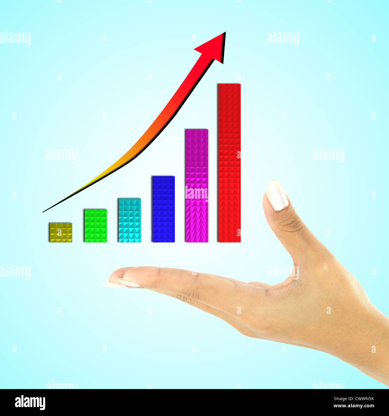 hand business graph Stock Photo - Alamy