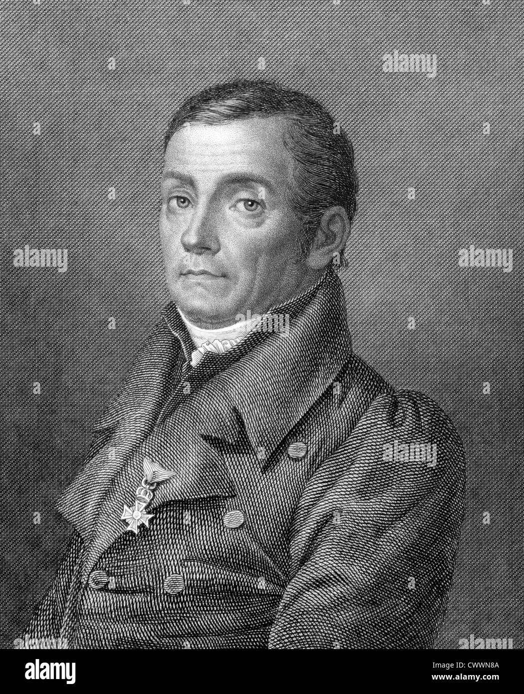 Johann Friedrich Rohr (1777-1848) on engraving from 1859. German ...