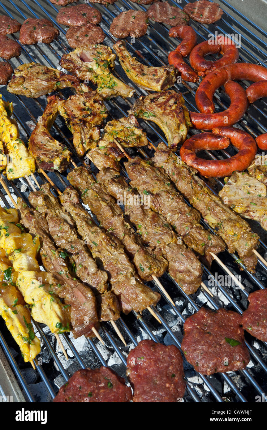 cooking meat barbecue Stock Photo - Alamy