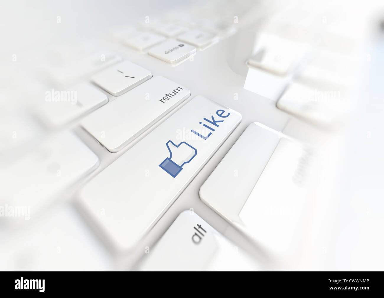Facebook key on keyboard hi-res stock photography and images - Alamy