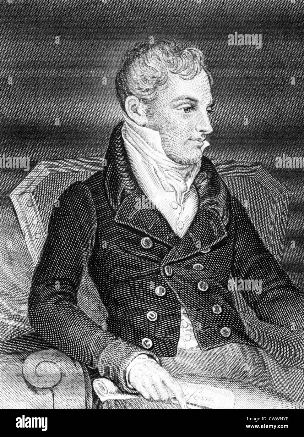 John Russell, 1st Earl Russell (1792-1878) on engraving from 1859 ...