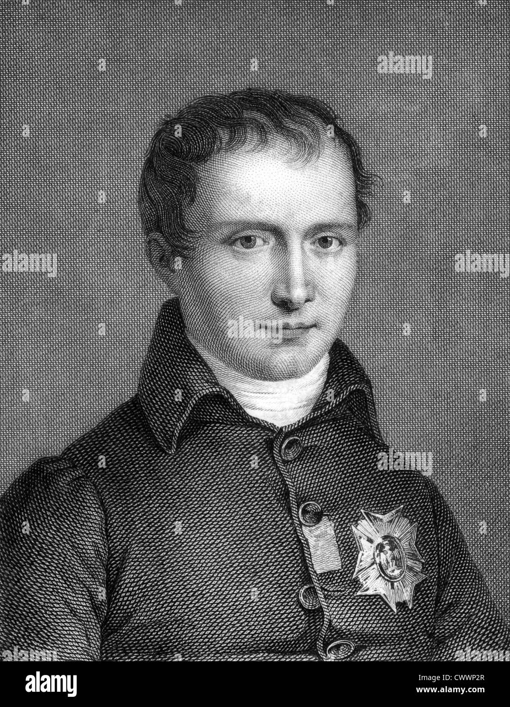 Joseph Bonaparte (1768-1844) on engraving from 1859. Elder brother of ...