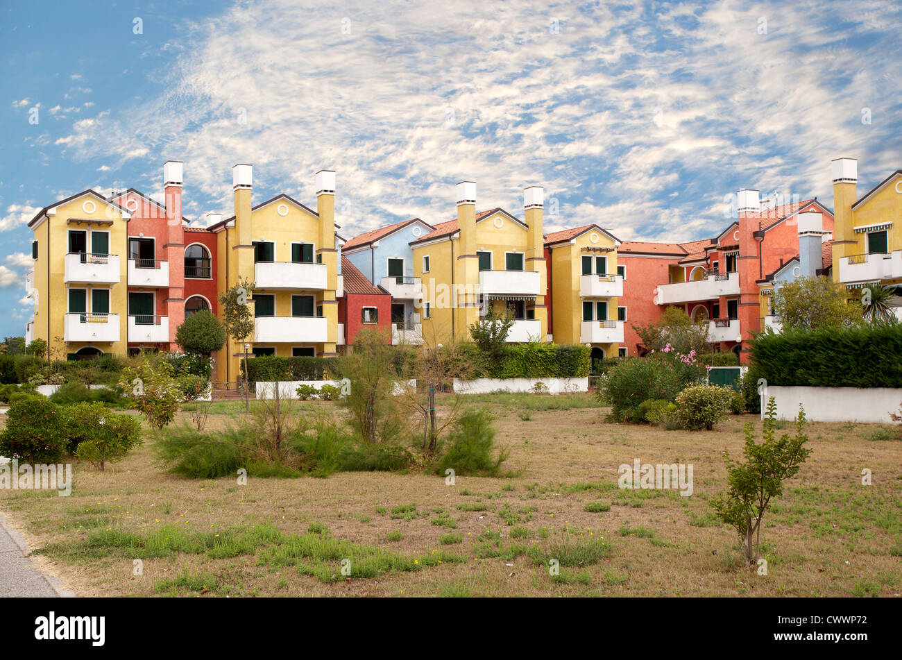 Rainbow colored houses hi-res stock photography and images - Alamy