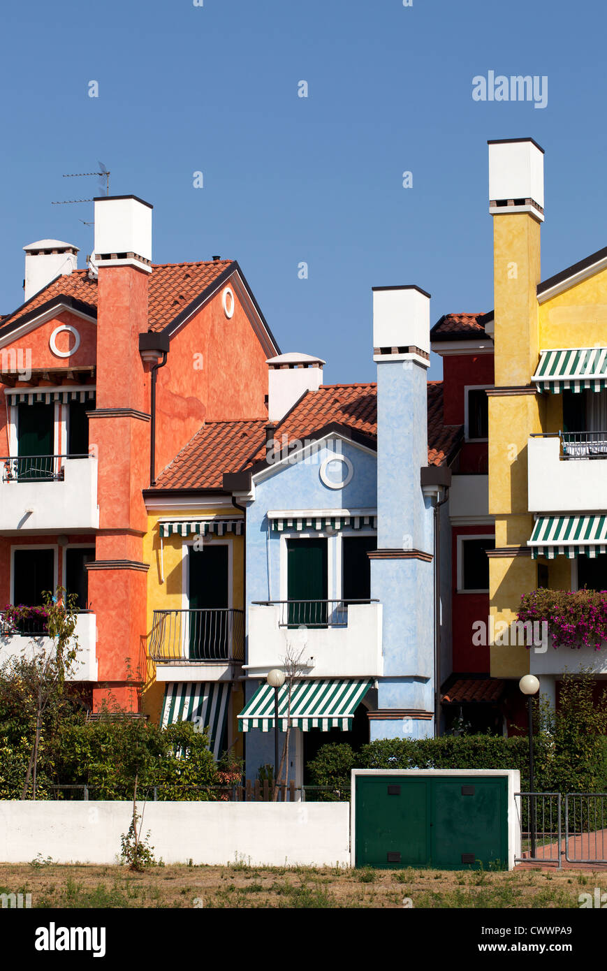 Rainbow colored houses hi-res stock photography and images - Alamy