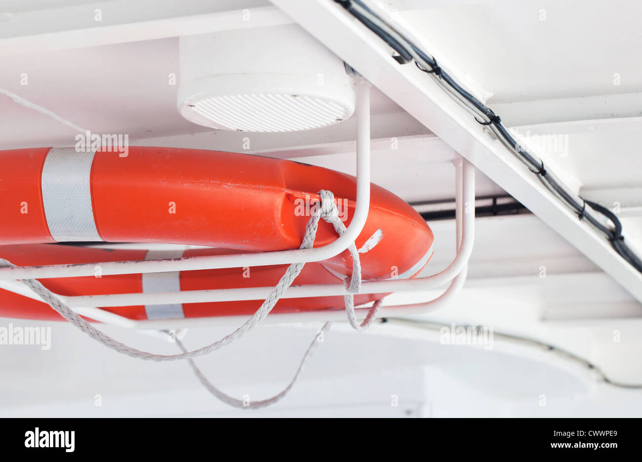 Orange life raft hi-res stock photography and images - Alamy