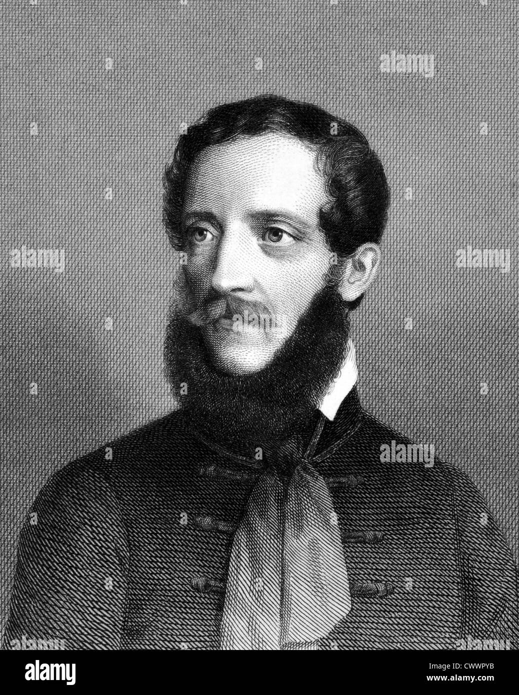 Lajos Kossuth (1802-1894) on engraving from 1859. Hungarian lawyer, journalist and politician ...