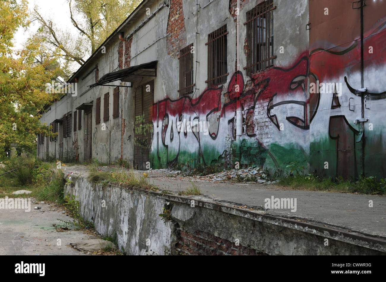Graffiti on wall of old building Stock Photo - Alamy