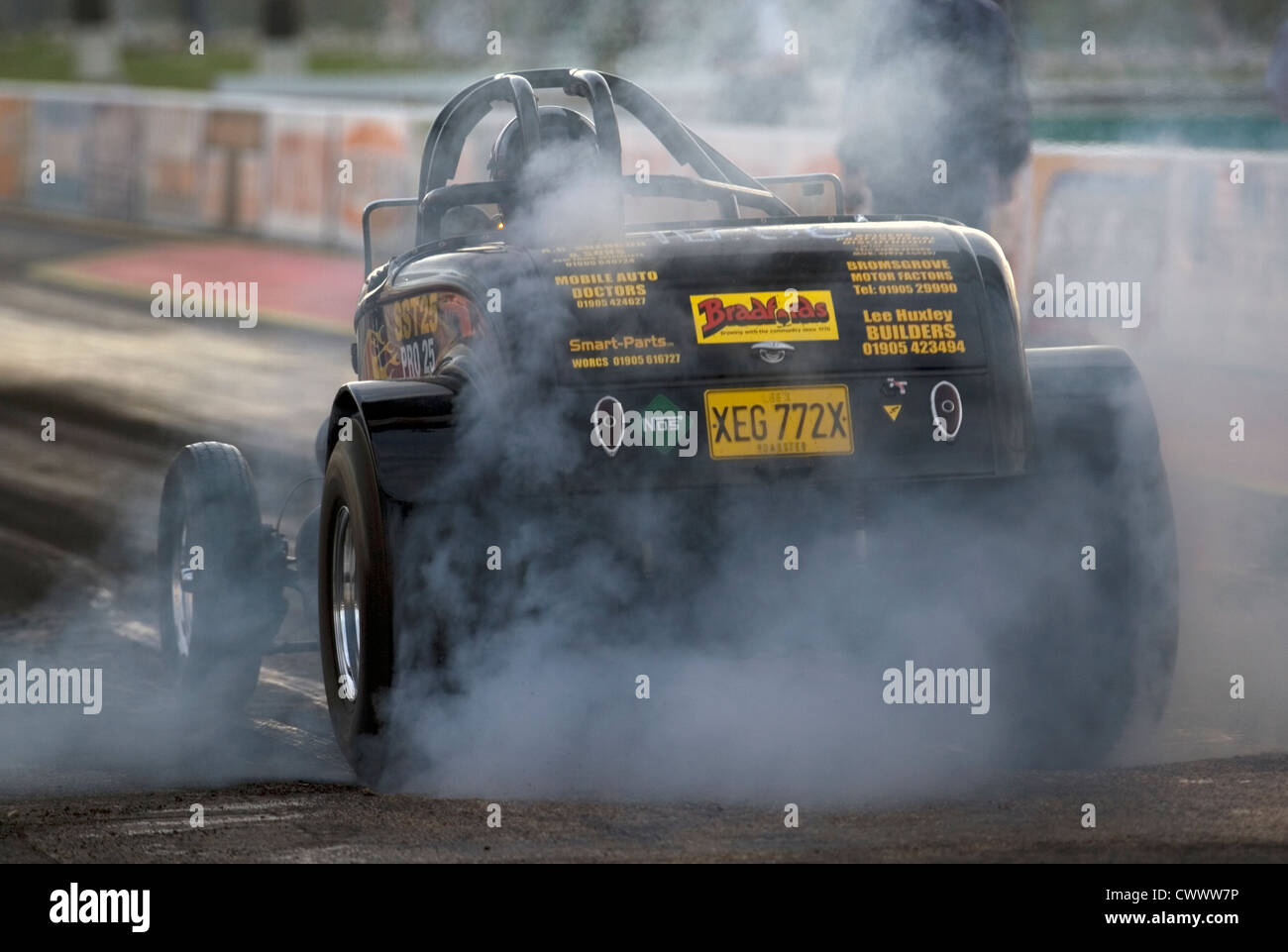 Burn Out at Santa Pod Stock Photo - Alamy