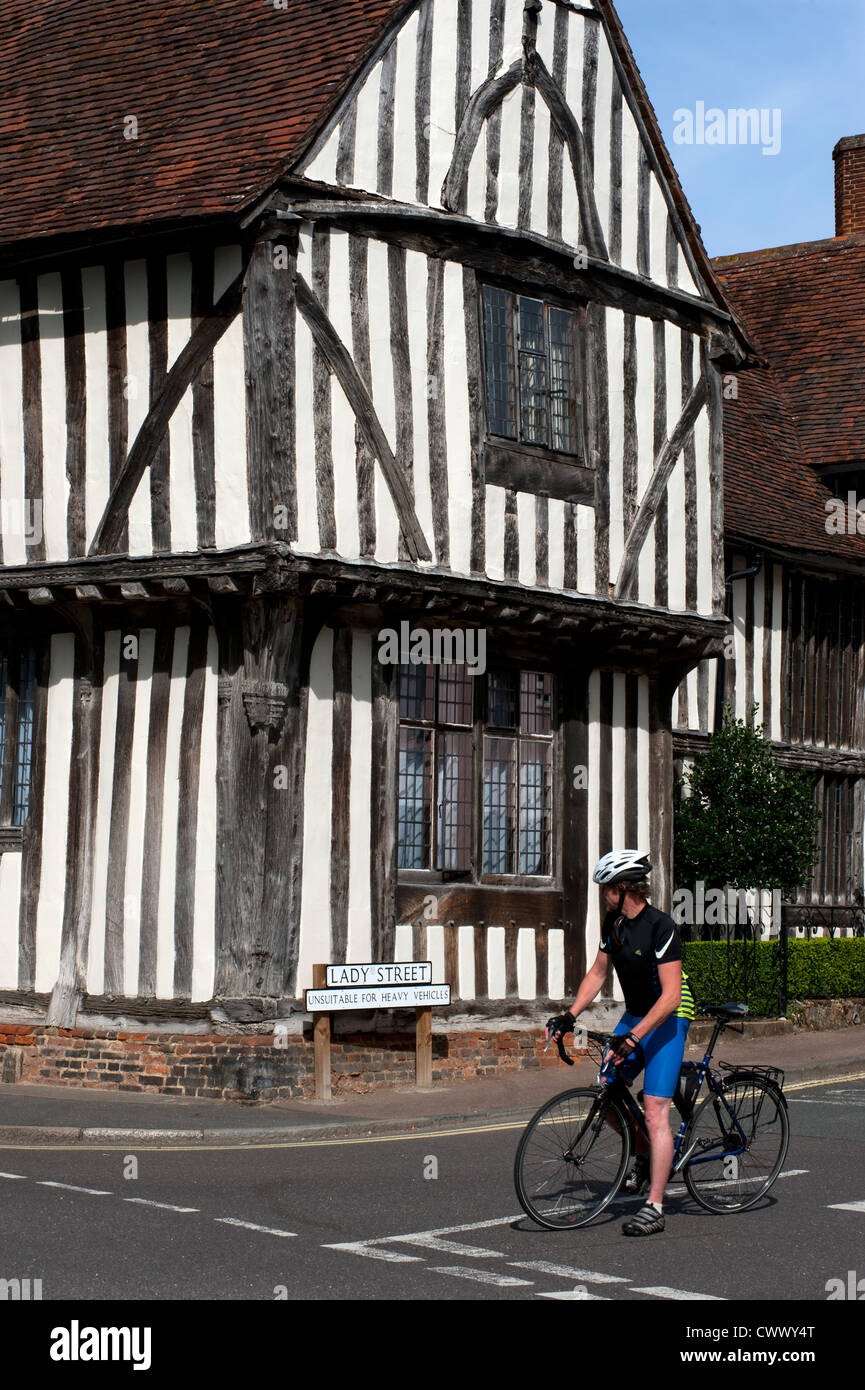 Lavenham, a pretty rural town with many timber framed houses, in ...