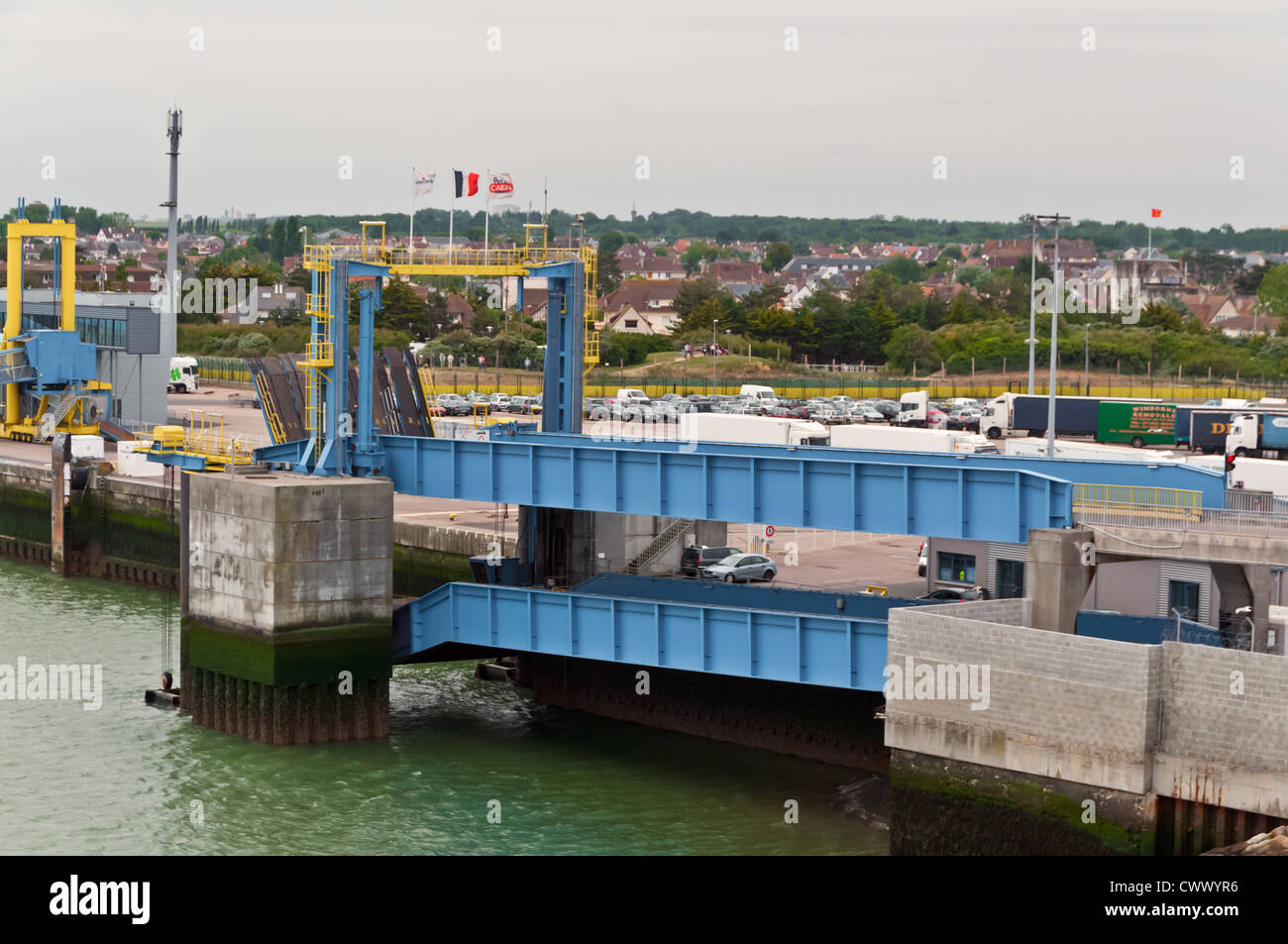 Ferry loading terminal at Caen Stock Photo - Alamy