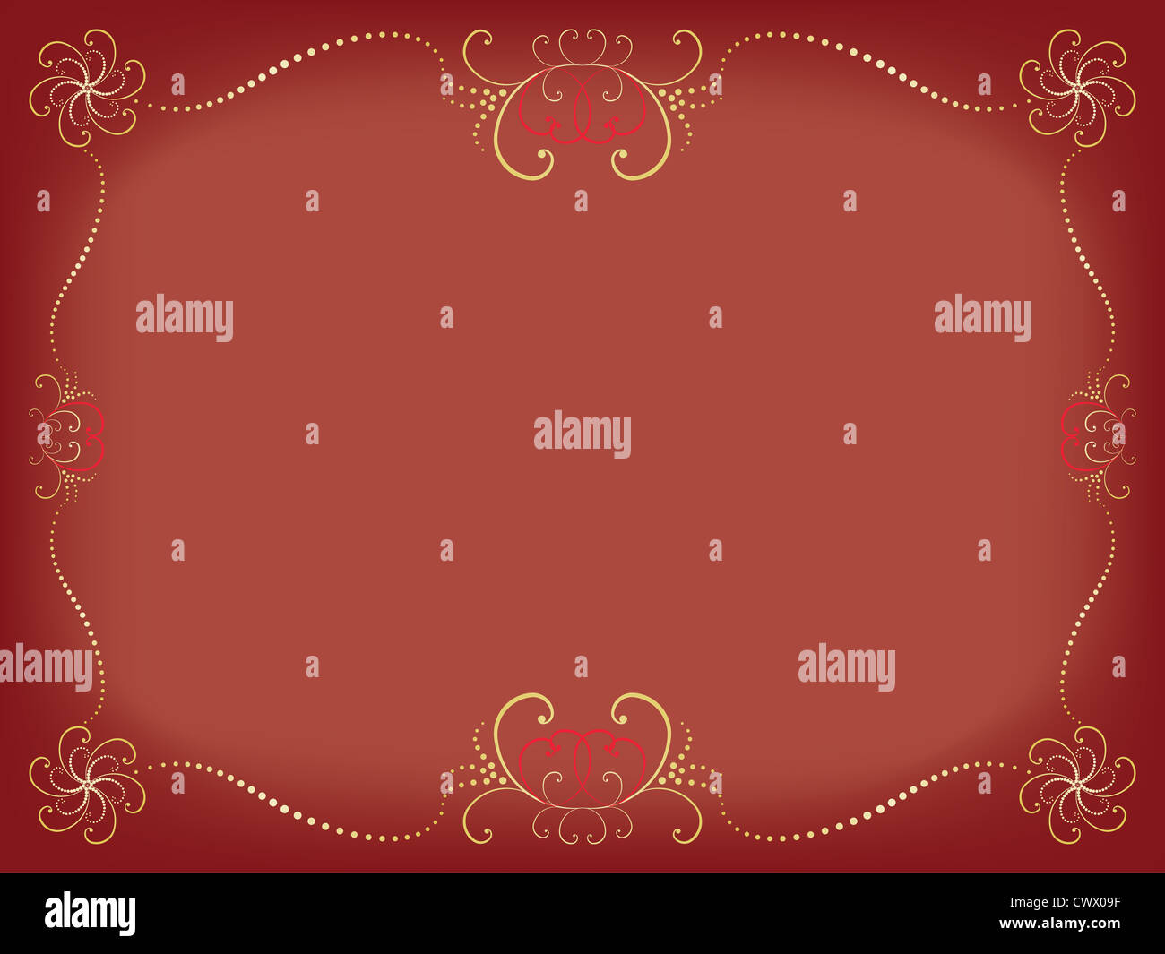 Day of Valentine background with vintage border Stock Photo - Alamy