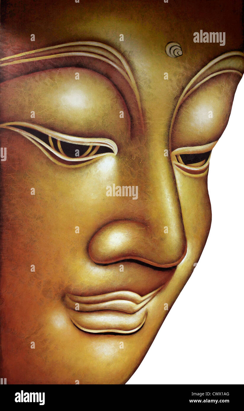 Buddha figure with texture blending process Stock Photo - Alamy