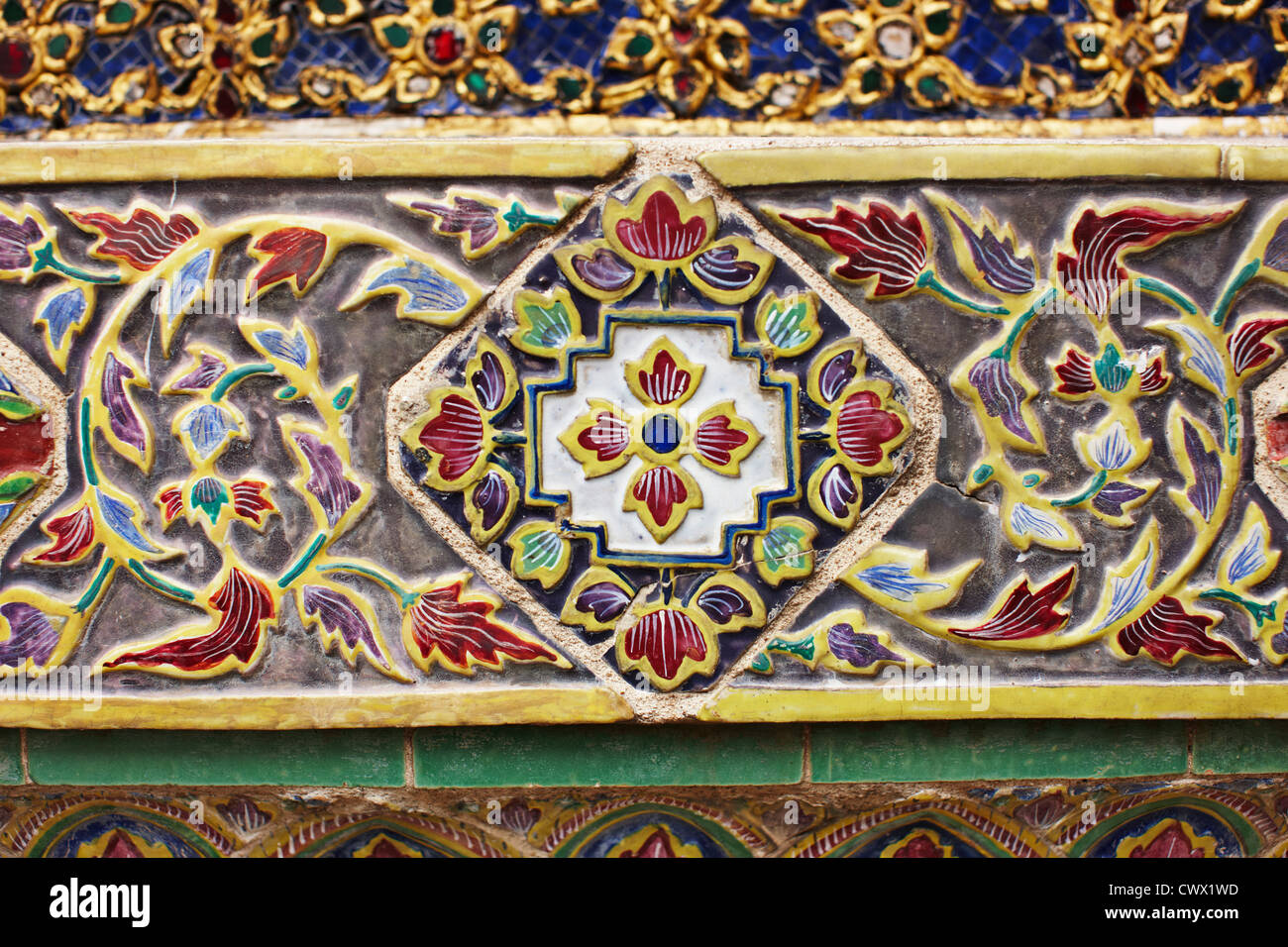 Close up ornate, colorful tile Stock Photo - Alamy