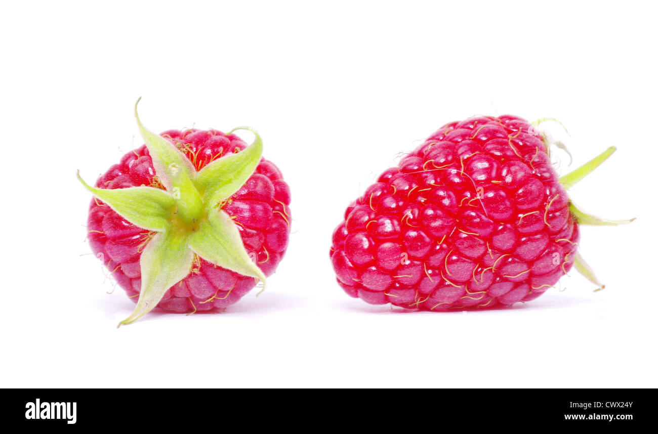 Ripe raspberry isolated on a white background Stock Photo - Alamy