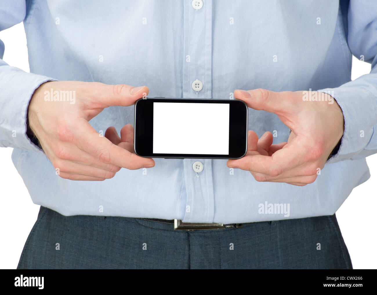 a hands holding a mobile phone for support Stock Photo - Alamy
