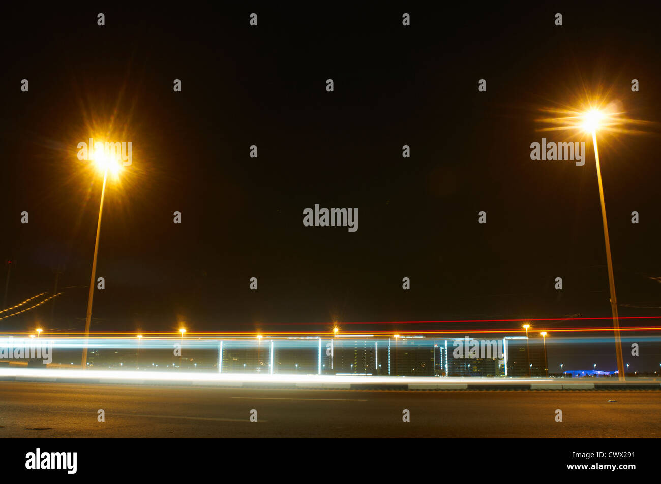 Long view of night flyover hi-res stock photography and images - Alamy