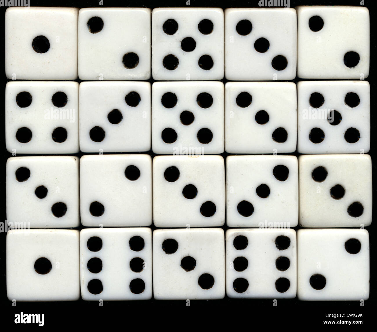 Stacked dice, symbolic image for gambling Stock Photo - Alamy