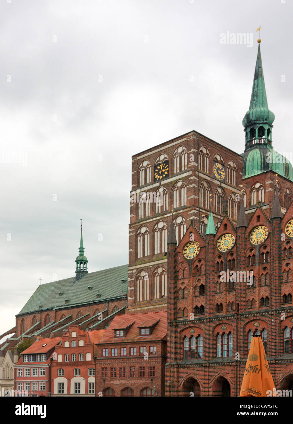 Historical Merchant Houses in the City Centre of Stralsund, Germany ...