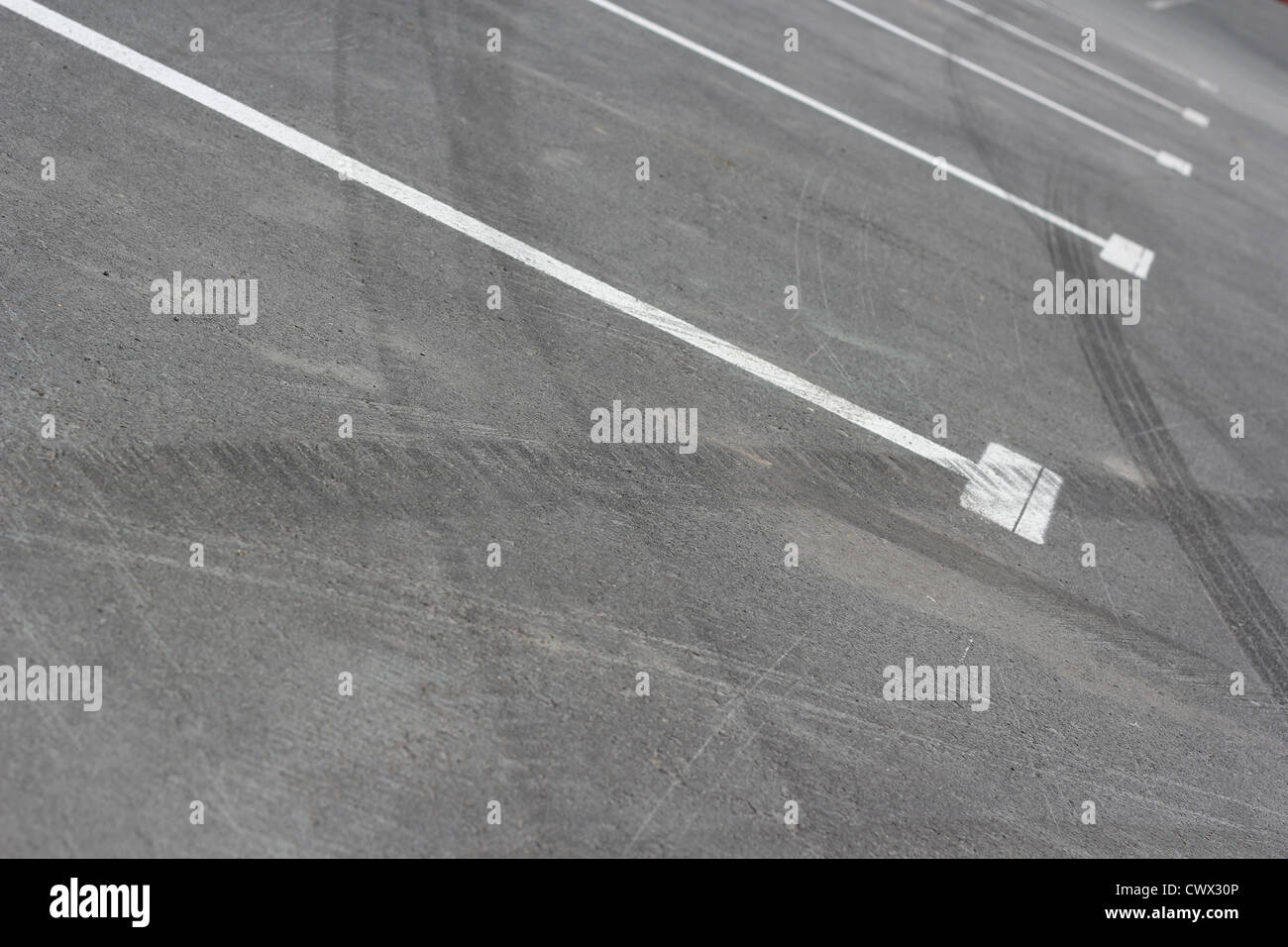 Traces of a braking on an asphalt Stock Photo - Alamy