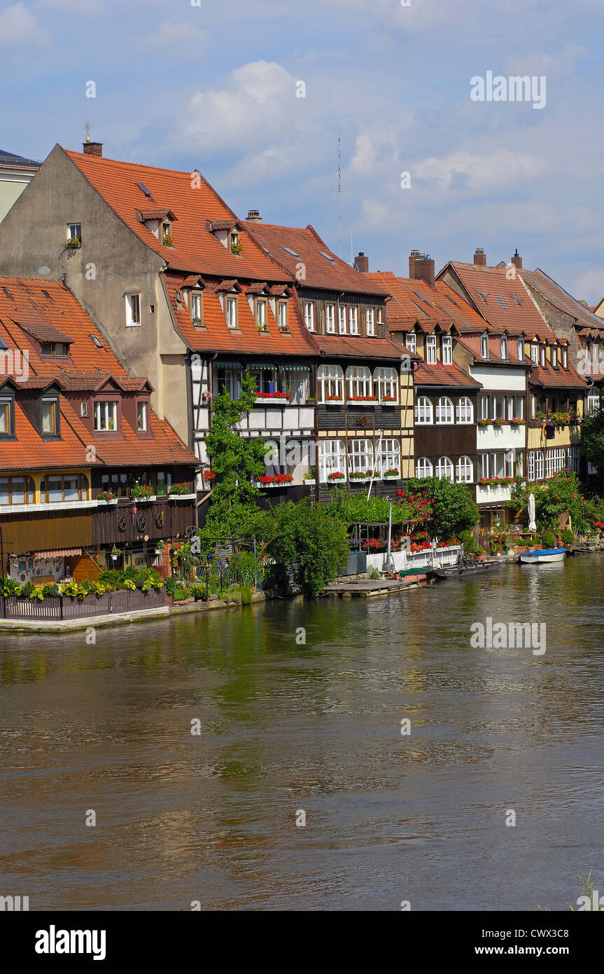 Bamberg, UNESCO World Heritage site, Little Venice , Regnitz river, Old ...