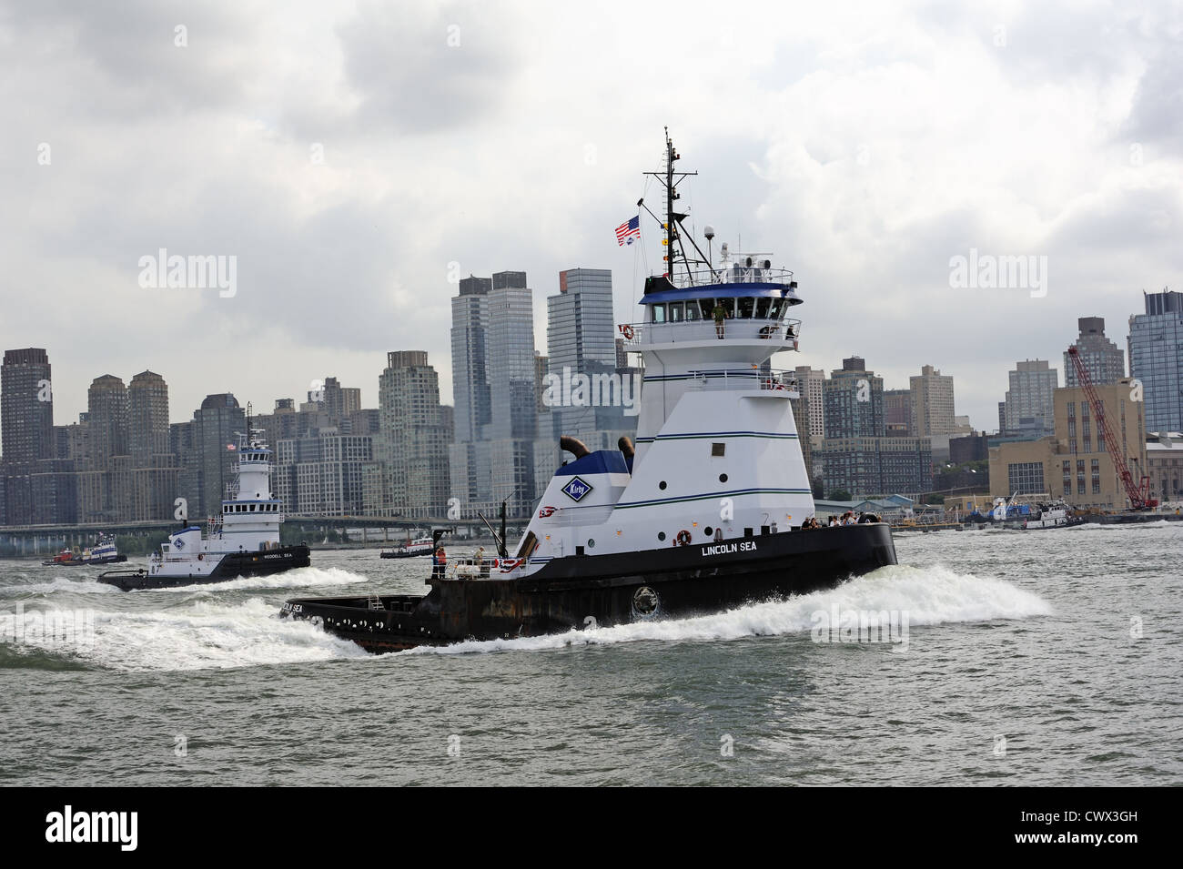 Lincoln Sea, an 8,000 horsepower tugboat, in a tugboat race on the ...