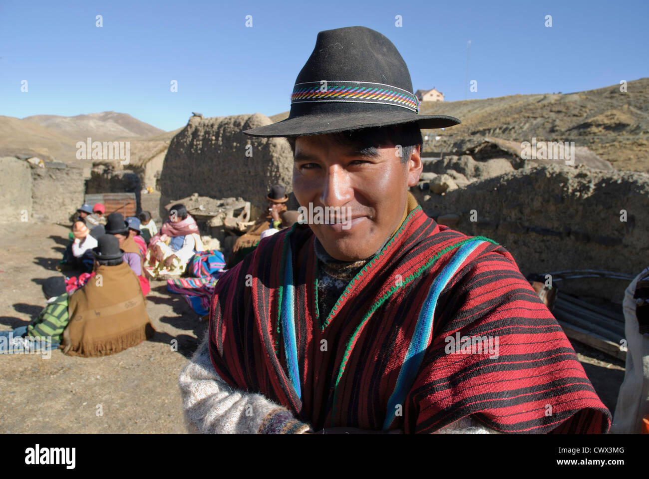 Indian Aymara in the Cordillera of the Andes Stock Photo - Alamy